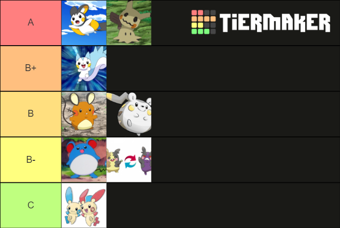 Pikachu Clones Every Generation Tier List (Community Rankings) - TierMaker