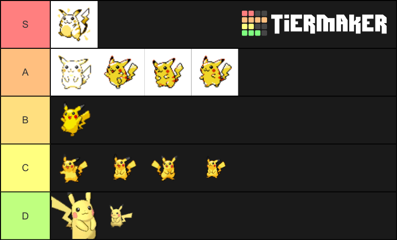 pikachu Tier List (Community Rankings) - TierMaker