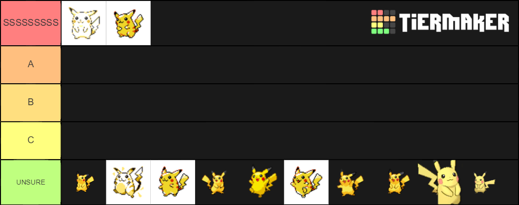 pikachu Tier List (Community Rankings) - TierMaker