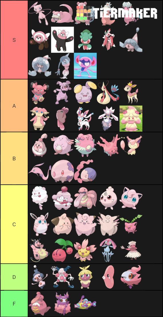 Pink Pokemon Tier List (Community Rankings) - TierMaker