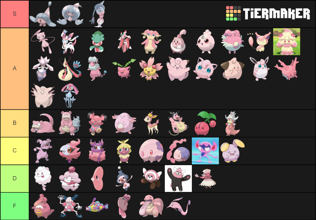 Pink Pokemon Tier List (Community Rankings) - TierMaker