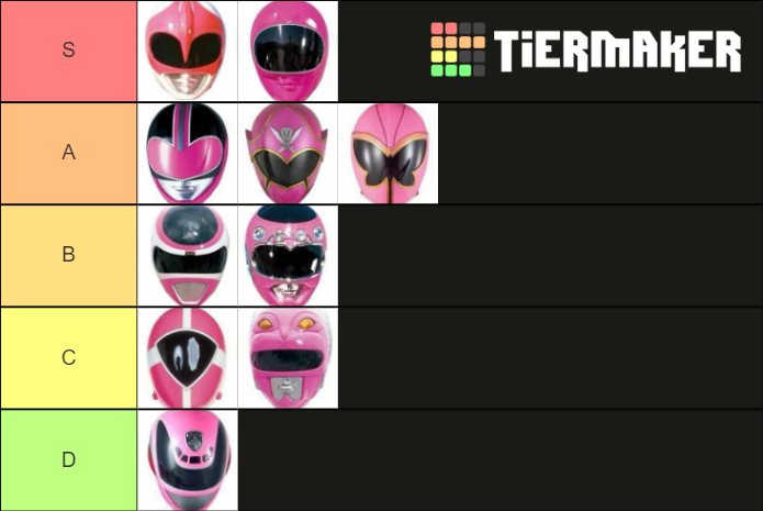 Pink Power Ranger Suits Tier List (Community Rankings) - TierMaker