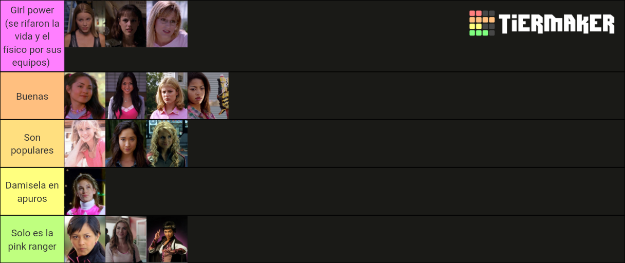 Pink Power Rangers Tier List (Community Rankings) - TierMaker