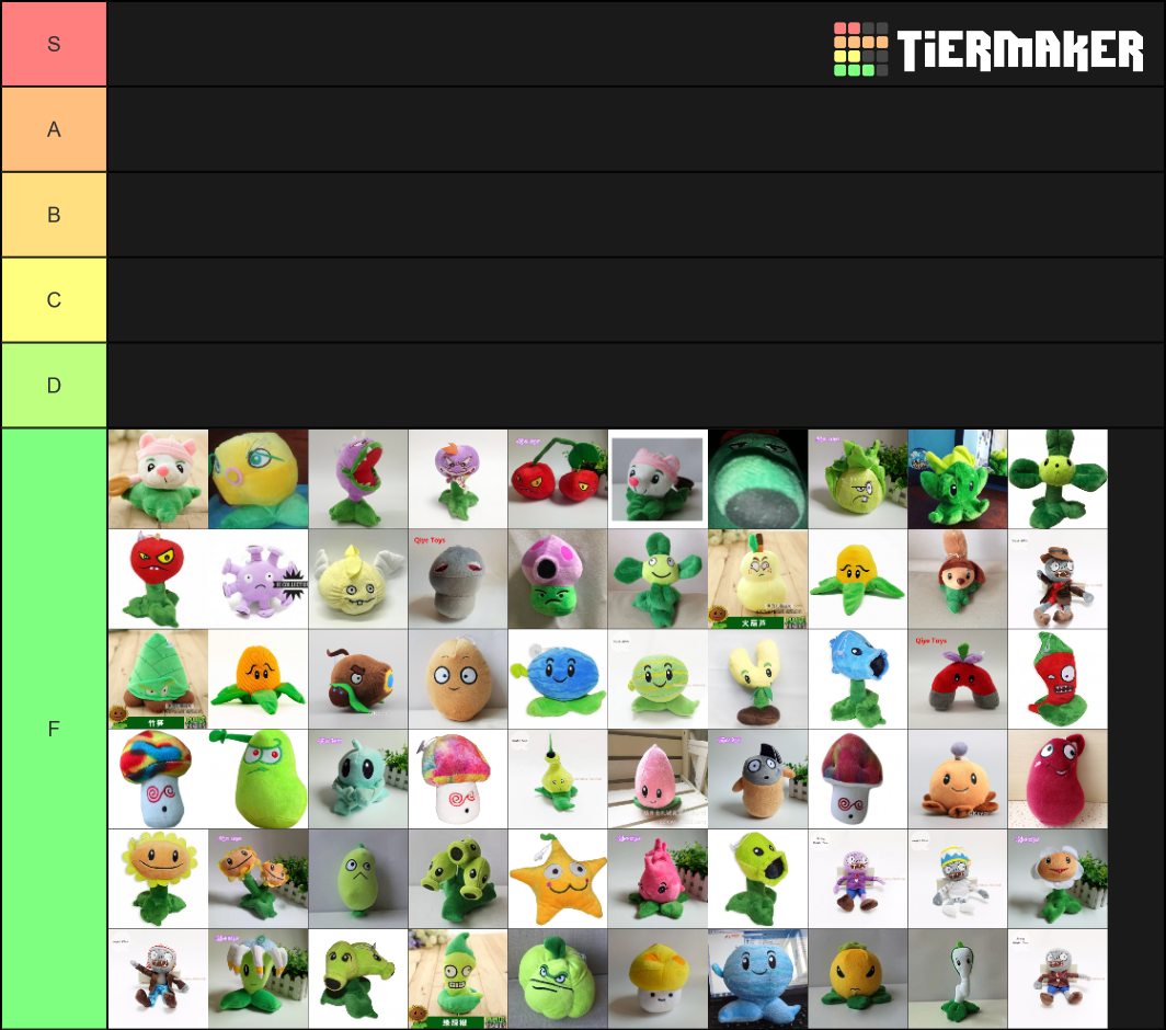 Plants vs. Zombies Modern Bootlegs Plush Tier List (Community Rankings ...