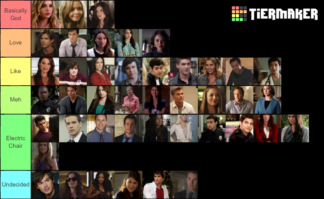 PLL Characters S1&2 Tier List (Community Rankings) - TierMaker