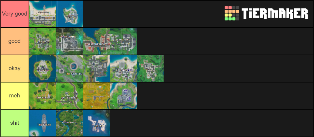 POI's on the Map C2S2 Tier List (Community Rankings) - TierMaker