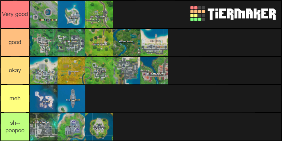 POI's on the Map C2S2 Tier List (Community Rankings) - TierMaker