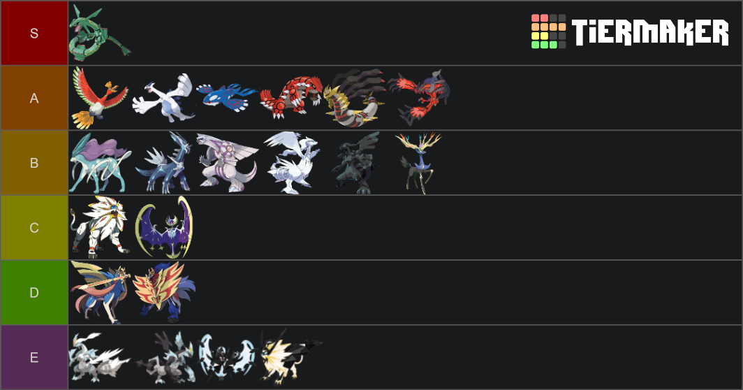 Pokemon Box Legendaries Tier List (Community Rankings) - TierMaker