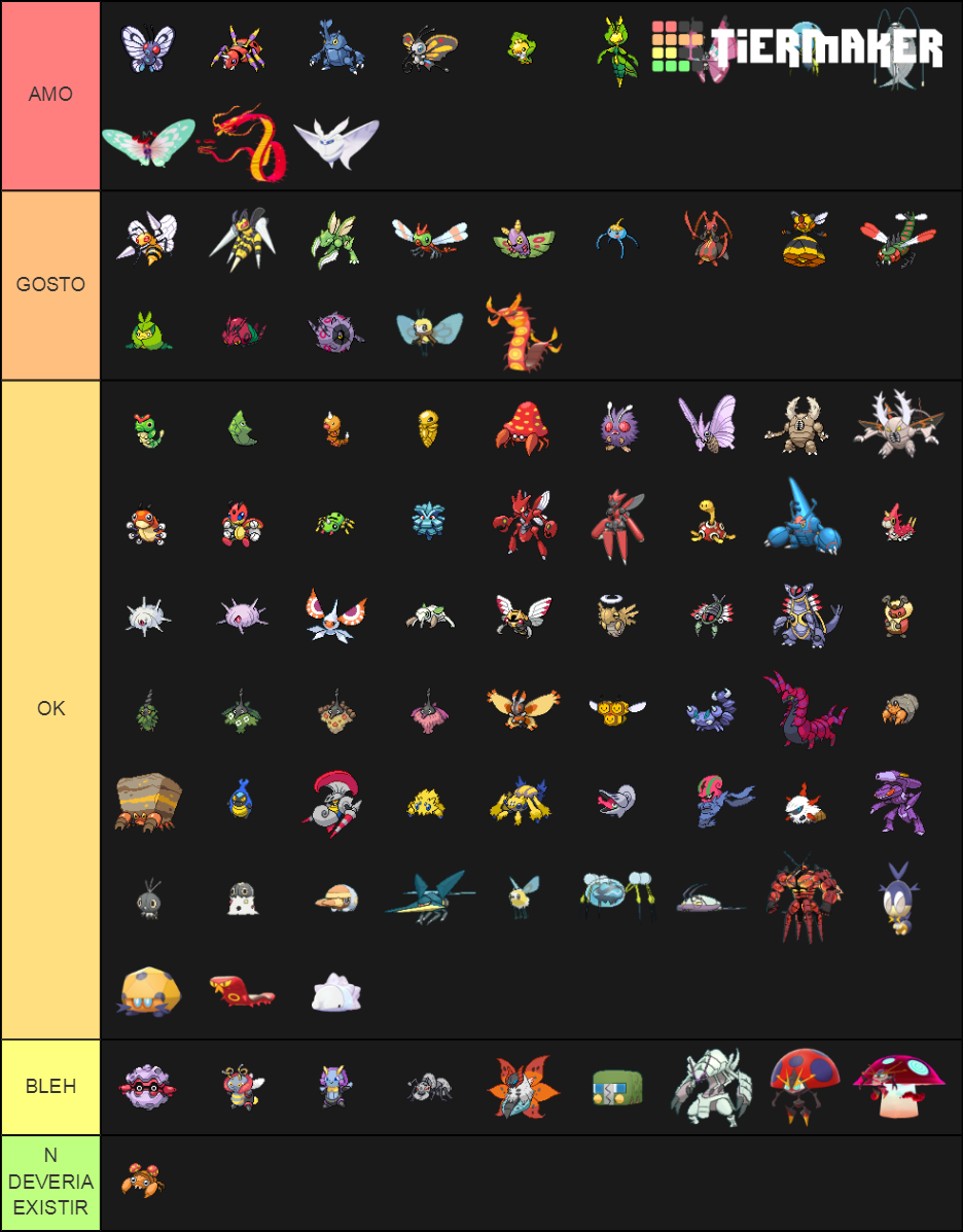 Pokemon Bug Types Tier List (Community Rankings) - TierMaker