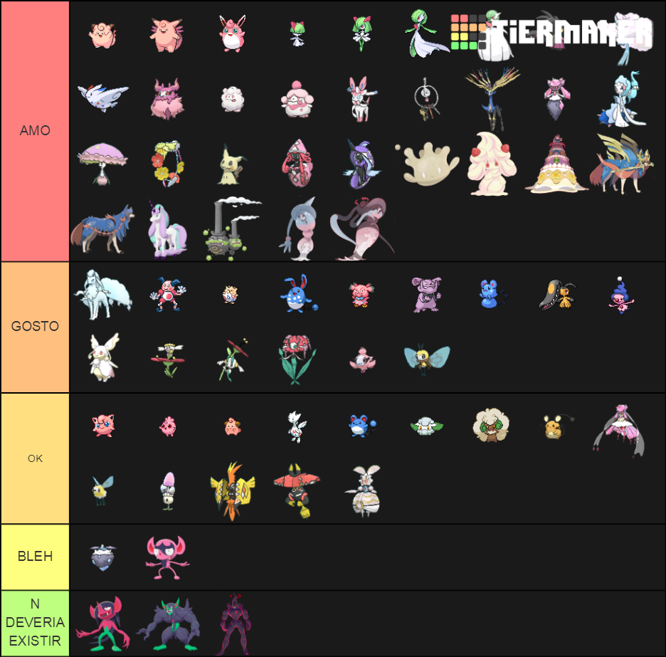 Pokemon Fairy Types Tier List (Community Rankings) - TierMaker