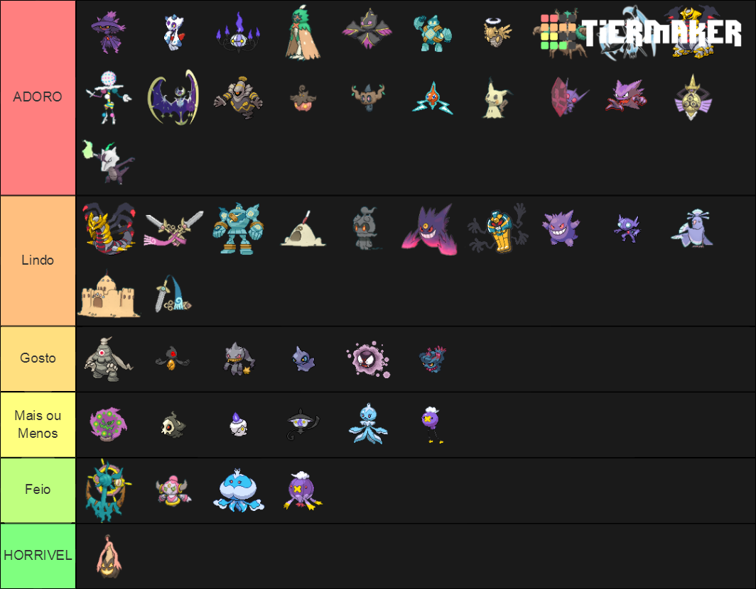 Pokemon Ghost Types Tier List (Community Rankings) - TierMaker