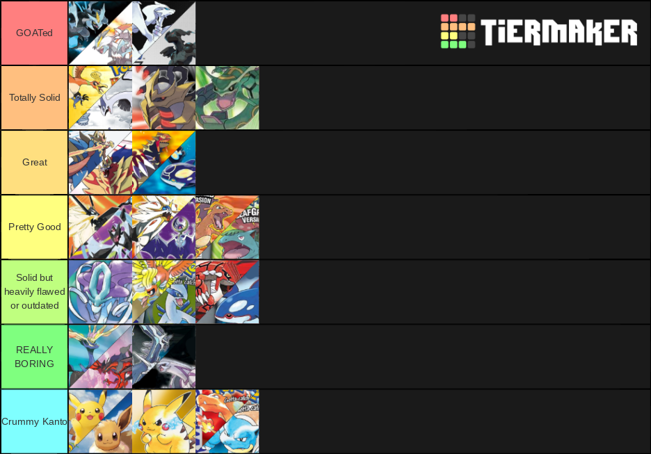 Pokemon Mainline (SwSh included) Tier List (Community Rankings) - TierMaker
