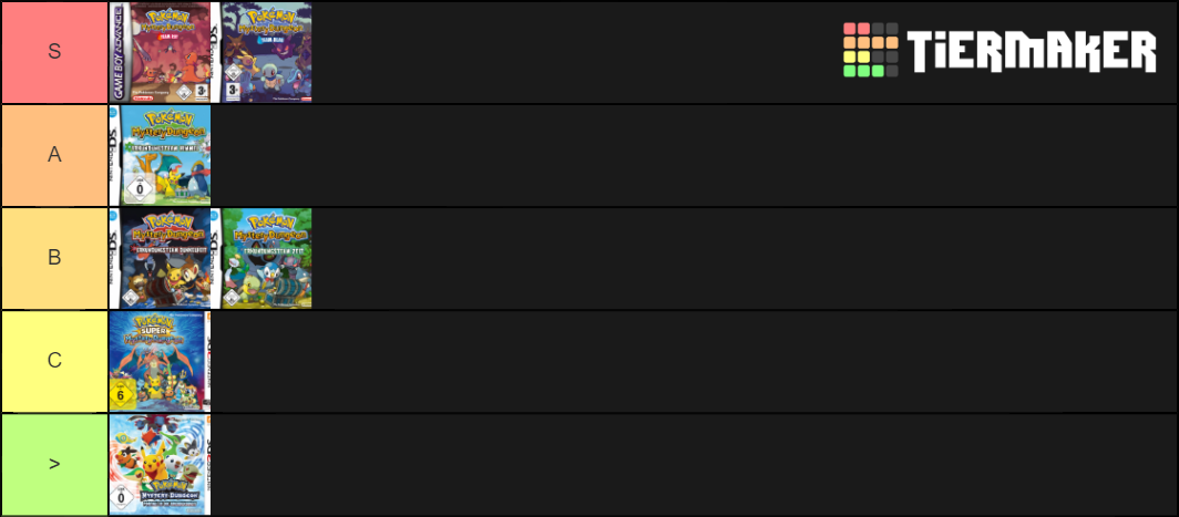 Pokemon Mystery Dungeon Games (German) Tier List (Community Rankings ...