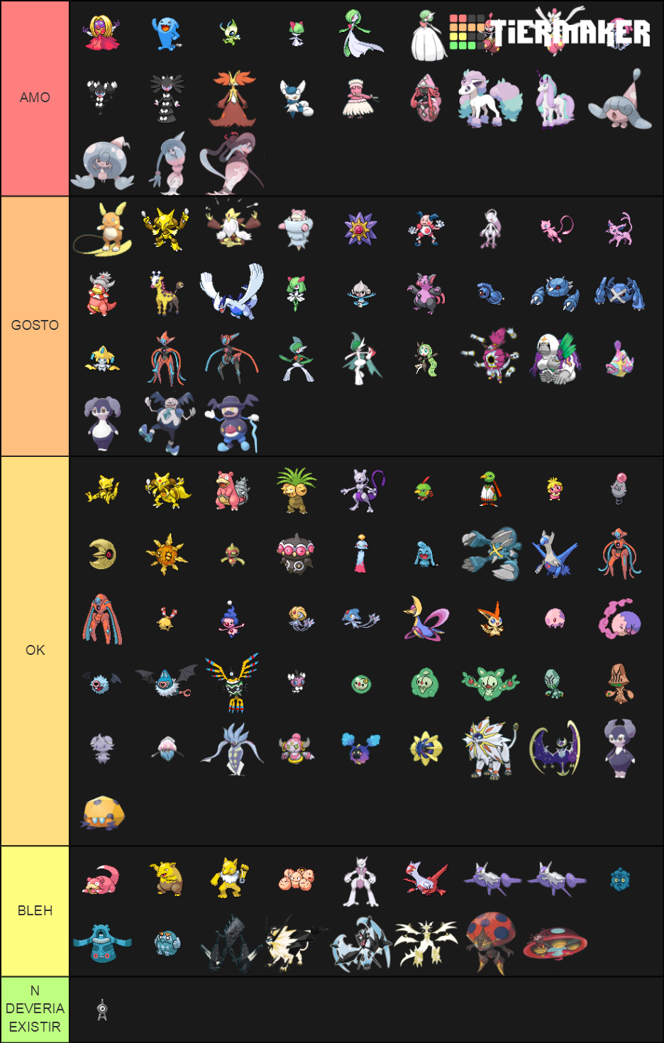 Pokemon Psychic Type Tier List (Community Rankings) - TierMaker