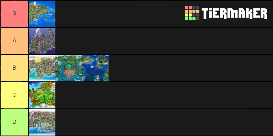 Pokemon Regions Tier List (Community Rankings) - TierMaker