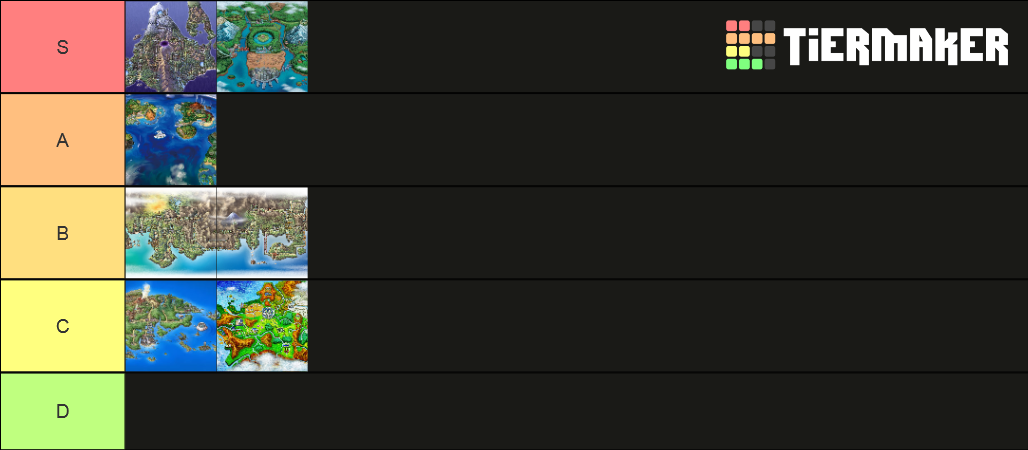 Pokemon Regions Tier List (Community Rankings) - TierMaker