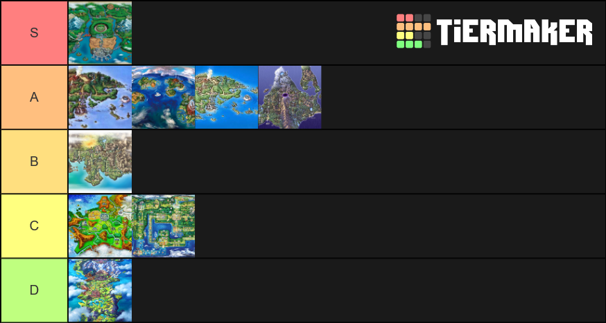 Pokemon Regions Tier List (Community Rankings) - TierMaker