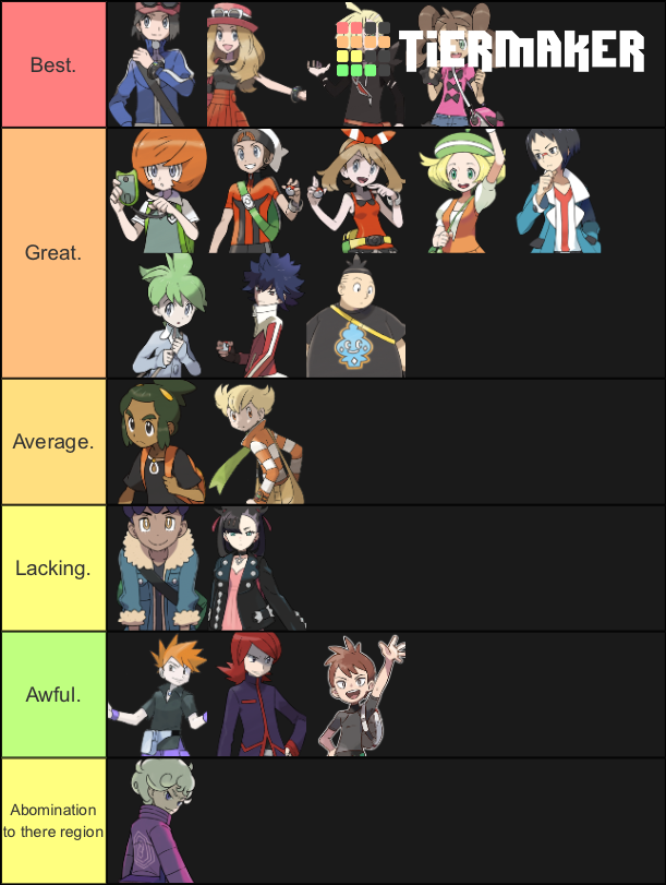 Pokemon Rivals Ranking Tier List (Community Rankings) - TierMaker