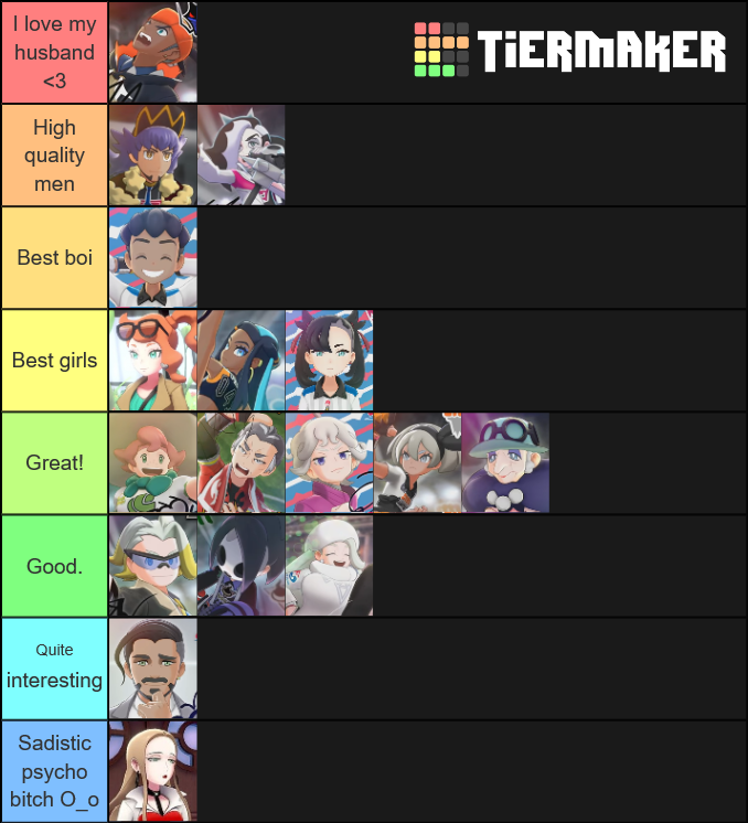 Pokemon Sword and Shield Characters Tier List (Community Rankings) - TierMaker