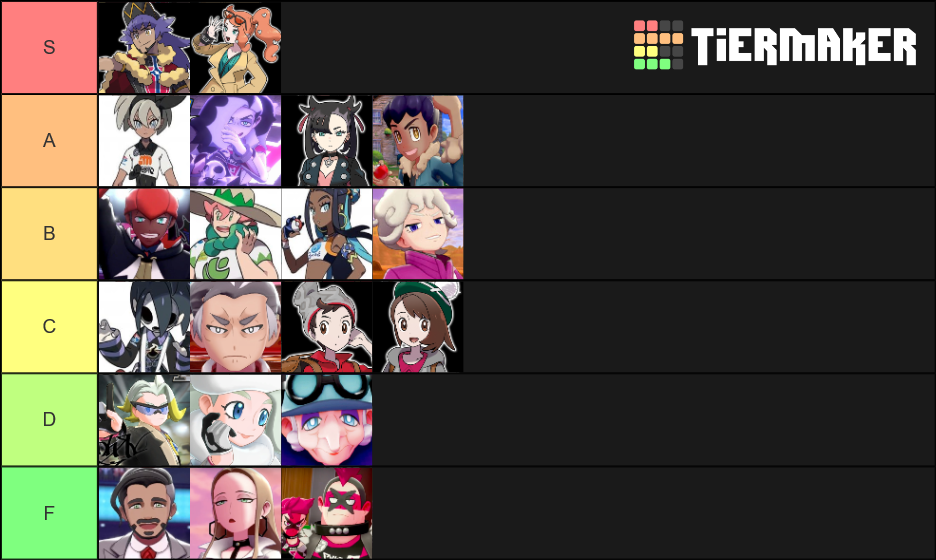 Pokemon Sword Shield Personajes Tier List (Community Rankings) - TierMaker