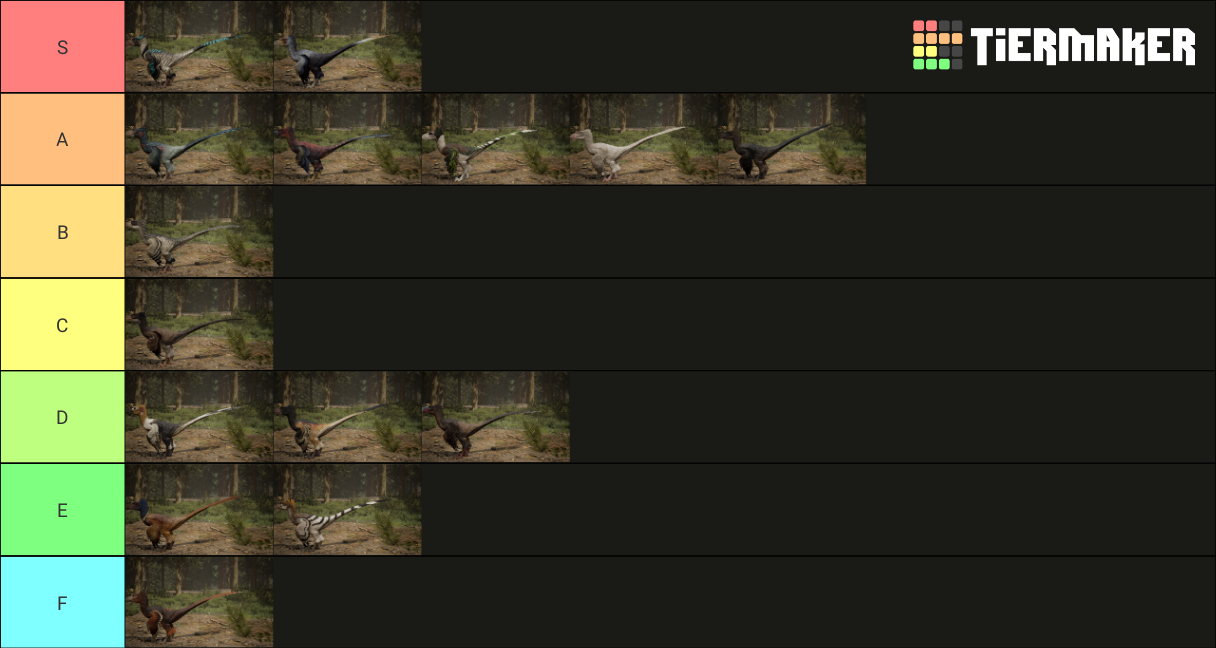 PoT Deinonychus skin Tier List (Community Rankings) - TierMaker