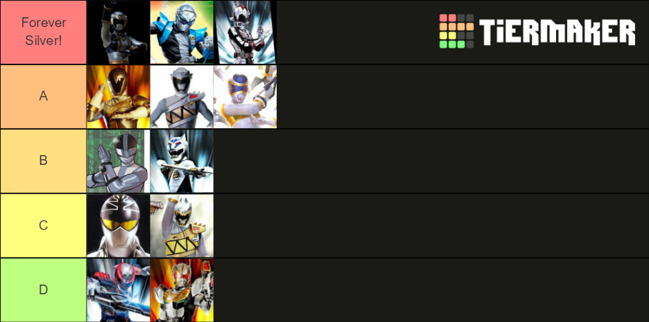 Power Rangers All Silver Rangers Tier List (Community Rankings) - TierMaker