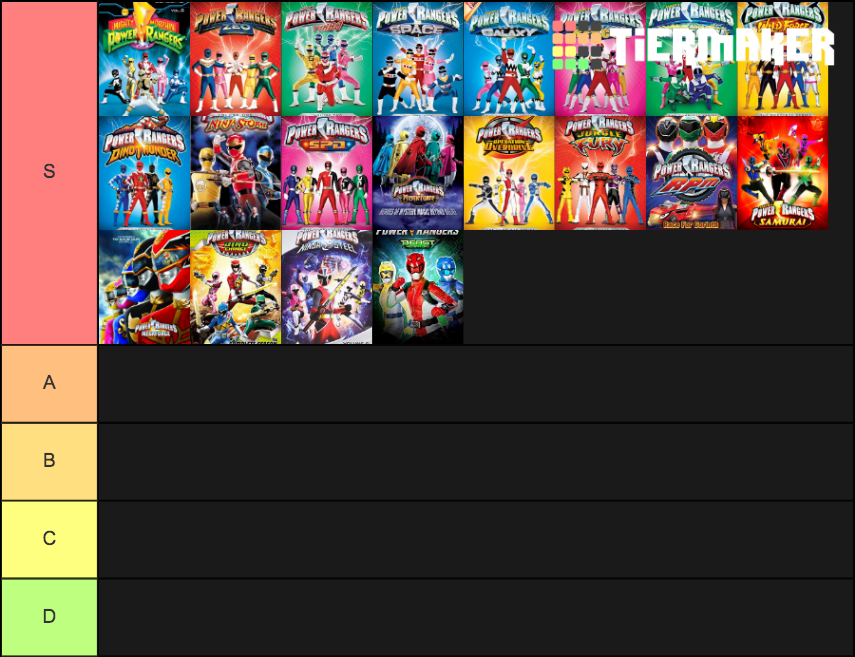 Power Rangers Seasons Tier List (Community Rankings) - TierMaker