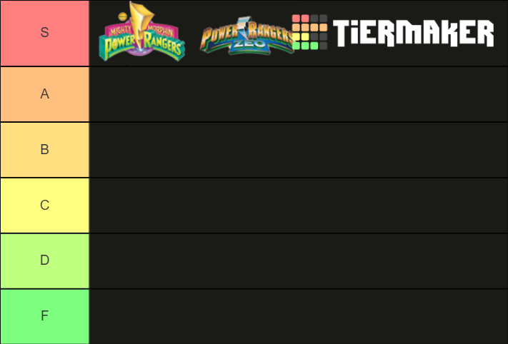 Power Rangers Series TierMaker Tier List (Community Rankings) - TierMaker