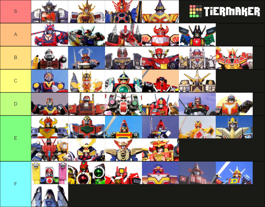 Primary Super Sentai Robot Designs Tiers Tier List (Community Rankings ...