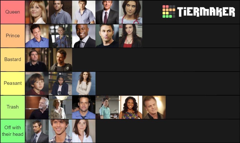Private Practice characters pt 2 Tier List (Community Rankings) - TierMaker