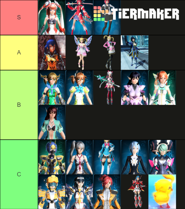 PSO2 Waifu Tier List (Community Rankings) - TierMaker