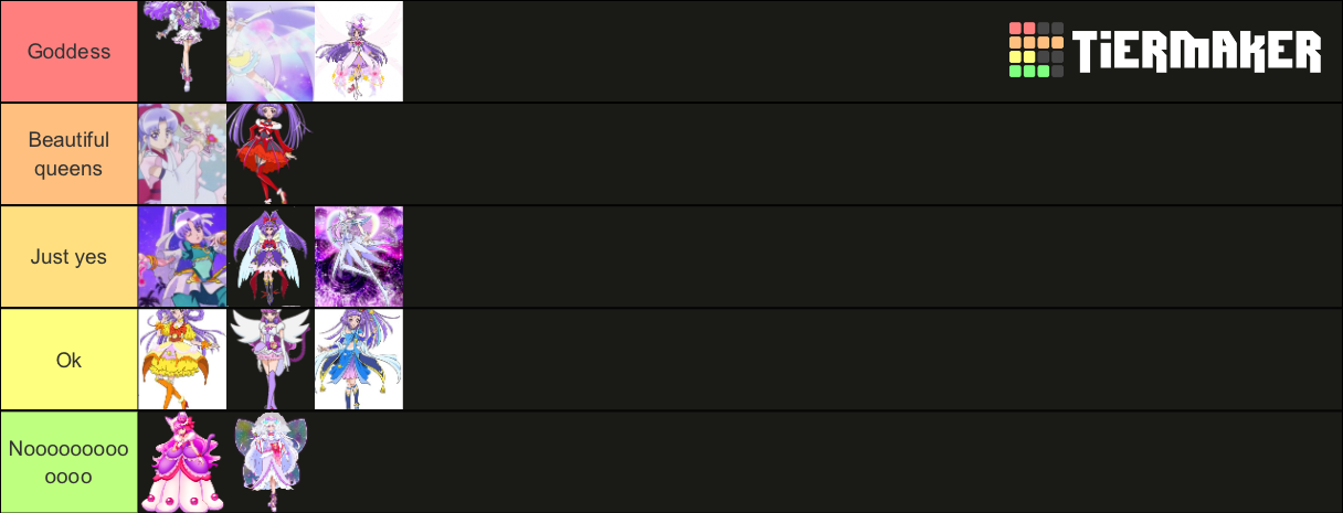 Purple precure upgrade forms Tier List (Community Rankings) - TierMaker