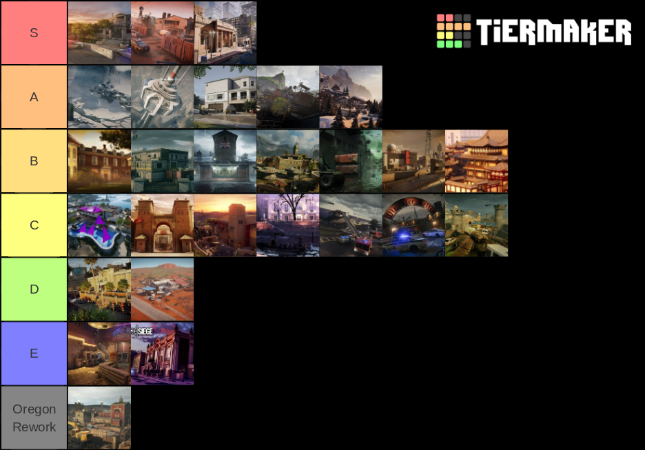 R6S All Maps Tier List Community Rankings TierMaker R6S All Maps Tier List Community Rankings TierMaker