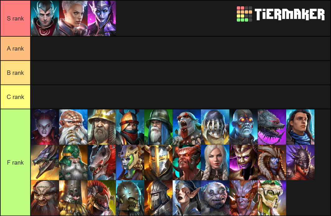 Raid Shadow Legends - Rare Champion (èƒŽä¸‰) Tier List (Community ...