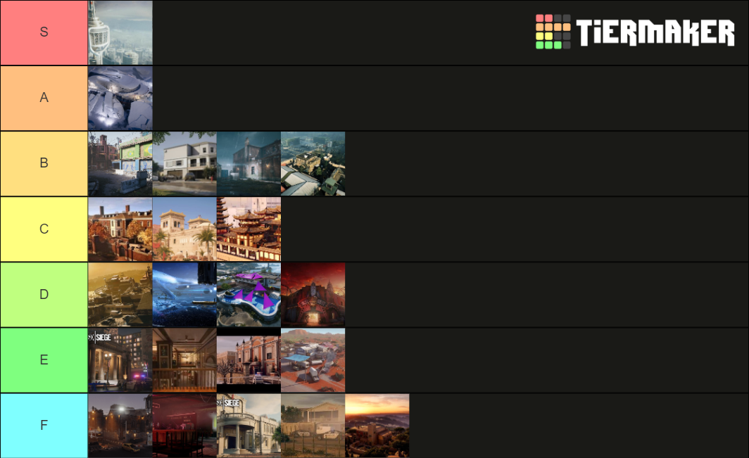 Rainbow Six Maps Tier List (Community Rankings) - TierMaker