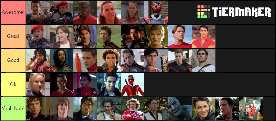 Ranking Every Red Power Ranger Tier List (Community Rankings) - TierMaker