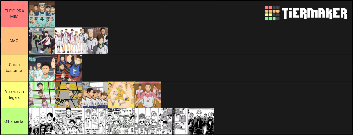 Ranking teams (Haikyuu) Tier List (Community Rankings) - TierMaker