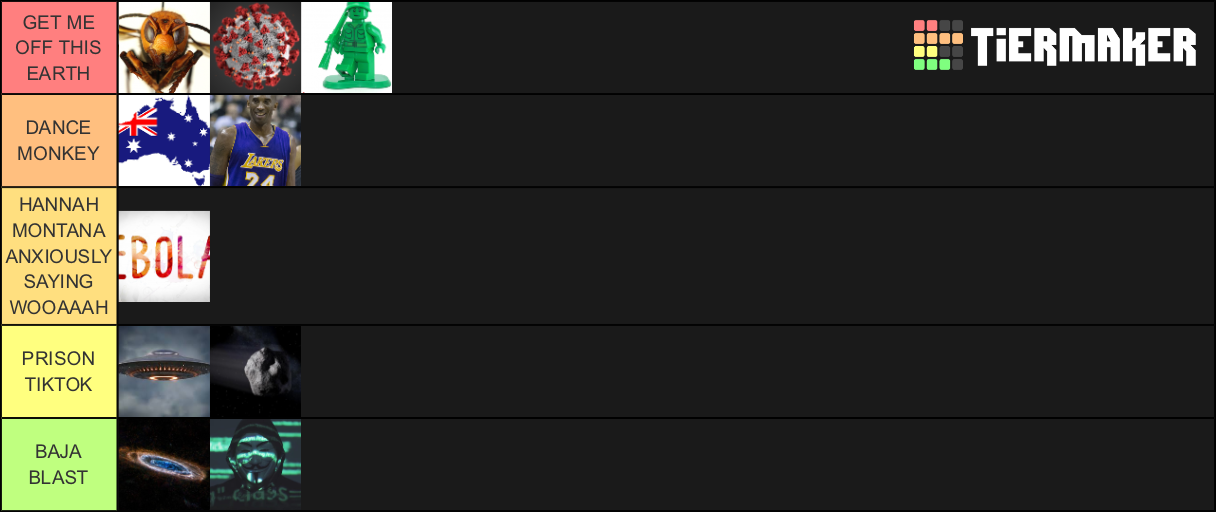 ranking the CHAOS of 2020 Tier List (Community Rankings) - TierMaker