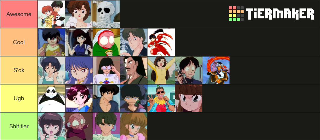Ranma Characters Tier List (Community Rankings) - TierMaker