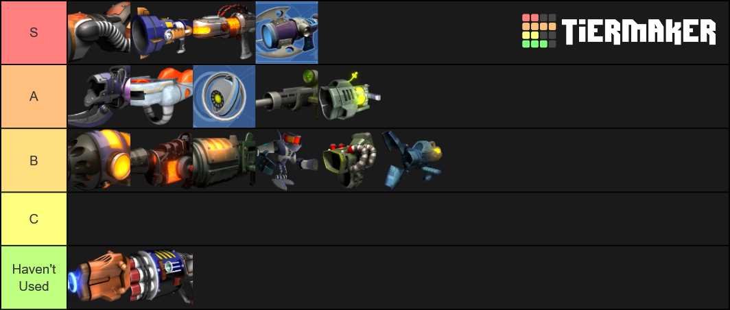 Ratchet and Clank 2 weapons Tier List (Community Rankings) - TierMaker