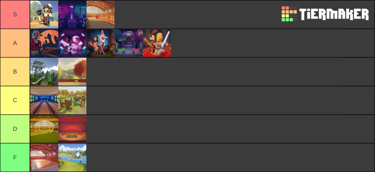 Rec Room Originals 2019 Tier List (Community Rankings) - TierMaker