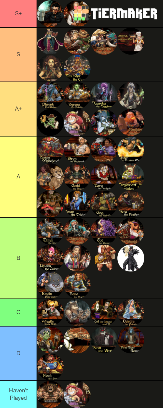 Red Dragon Inn Characters Tier List (Community Rankings) - TierMaker