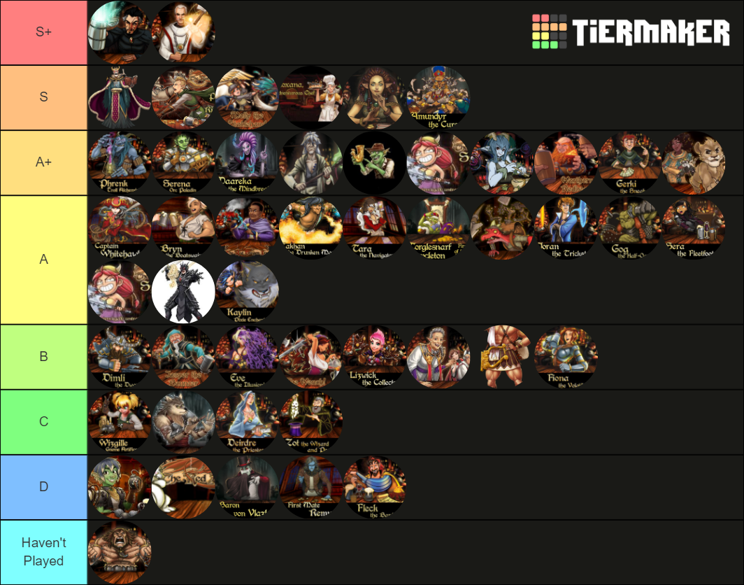 Red Dragon Inn Characters Tier List (Community Rankings) - TierMaker