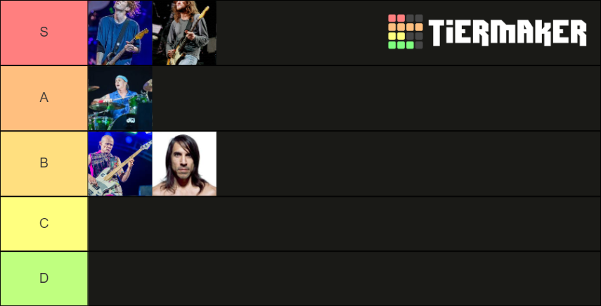 Red Hot Chili Peppers Members Tier List (Community Rankings) - TierMaker