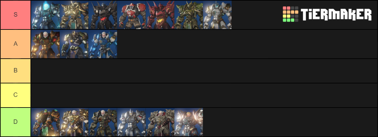 Reinhardt Skins Tier List (Community Rankings) - TierMaker