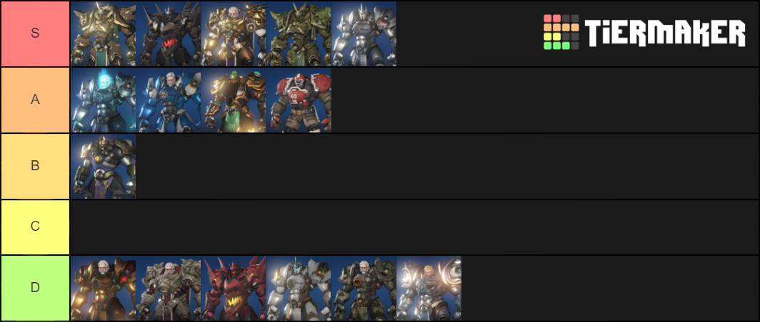 Reinhardt Skins Tier List (Community Rankings) - TierMaker