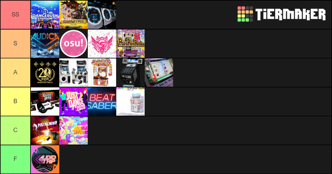 Rhythm Games - PC, VR, Arcade Tier List (Community Rankings) - TierMaker