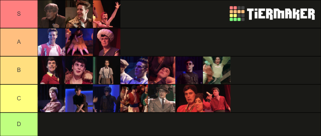 Robert Manion's roles in every starkid show. Tier List (Community ...