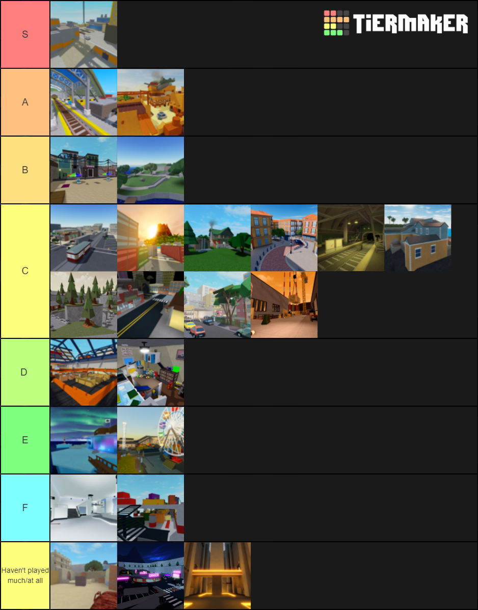 Roblox Arsenal Active Maps Tier List (Community Rankings) - TierMaker