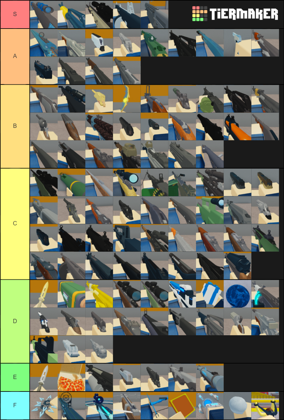 Roblox Arsenal Weapons (June 2020) Tier List (Community Rankings ...